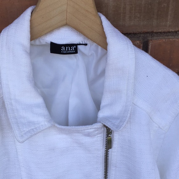 a.n.a | Jackets & Coats | White Motorcycle Jacket | Poshmark
